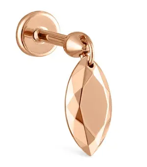 MARIA TASH Faceted Marquise Threaded Charm Single Earring - Rose Gold