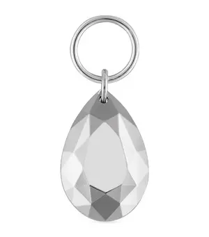 MARIA TASH Faceted Pear Charm - White