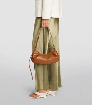 ELLEME Leather Dimple Moon Shoulder Bag