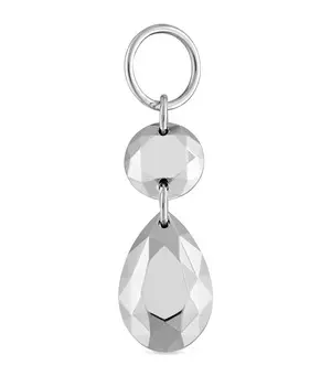 MARIA TASH Maria Tash Double Faceted White Gold Charm White