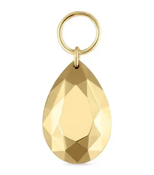 MARIA TASH Faceted Pear Charm - Gold