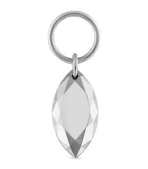 MARIA TASH Faceted Marquise Charm - White