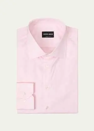 Giorgio Armani Solid Cotton Dress Shirt Solid Lightpastel