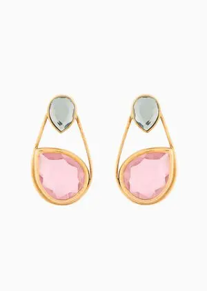 Giorgio Armani Hoop Earrings Pink