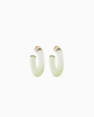 Giorgio Armani Hoop Earrings Transparent