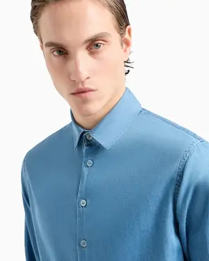 Giorgio Armani Denim Collection Cotton Denim Shirt