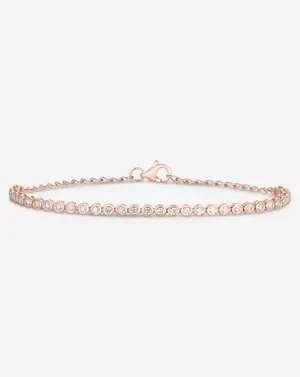 Ring Concierge Bezel Mini Diamond Tennis Bracelet - One-color