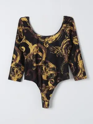 Versace Printed Long Sleeve Bodysuit