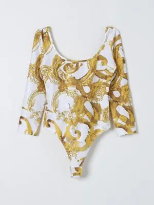 Versace Printed Long Sleeve Bodysuit