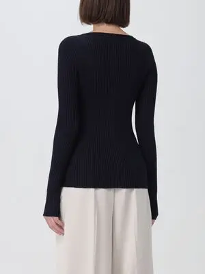 Theory Ribbed V-neck Pullover - Navy