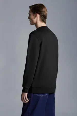 Moncler Logo Patch Crewneck Sweatshirt - Black