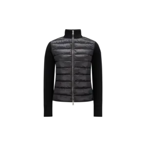 Moncler Padded Wool Cardigan - Black