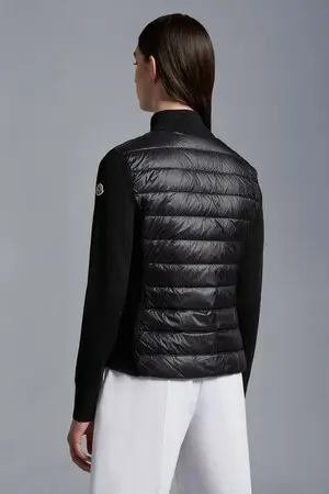 Moncler Padded Wool Cardigan - Black