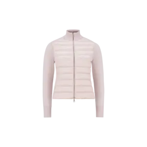 Moncler Padded Wool Cardigan Pink