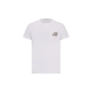 Moncler Moncler Double Logo Patch Cotton T-shirt White