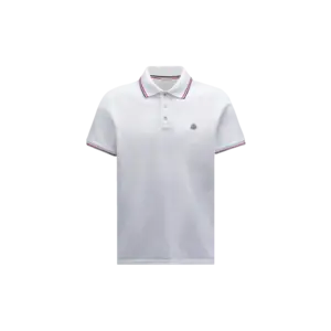 Moncler Moncler Logo Patch Polo Shirt White