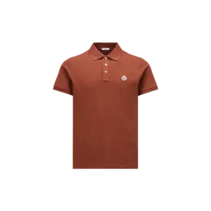 Moncler Moncler Logo Patch Polo Shirt Red