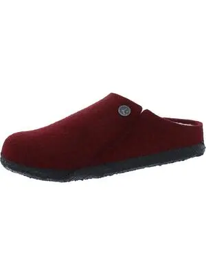 BIRKENSTOCK Zermatt Rivet Womens Shearling Felt Clogs - Black