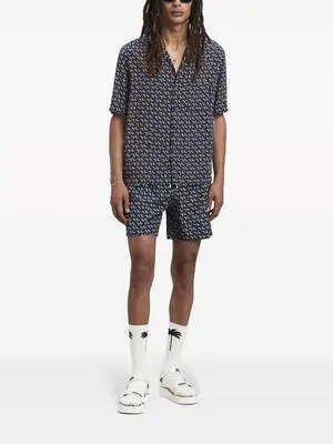 Palm Angels Banana-print Shirt - Blue