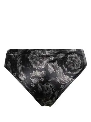 Versace Barocco-print Satin Briefs