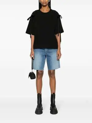 Pinko Lace-up Cotton T-shirt