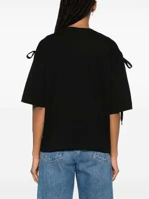 Pinko Lace-up Cotton T-shirt