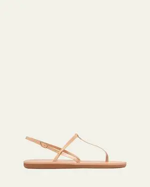 ANCIENT GREEK SANDALS Lito Leather Thong Slingback Sandals - Natural