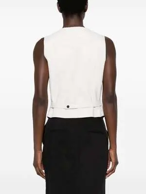 P.a.r.o.s.h Single-breasted Leather Waistcoat
