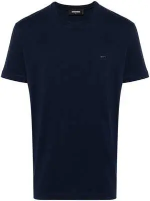Dsquared2 Logo-appliqué Cotton T-shirt - Blue