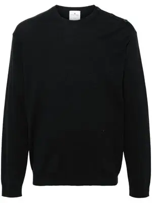 COURREGES Button-fastening Shoulder Fine-knit Jumper