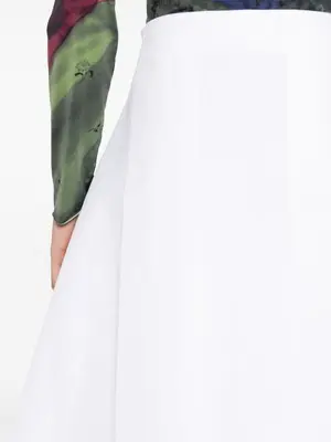 Marni A-line Cotton Midi Skirt - White
