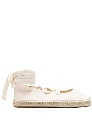 Polo Ralph Lauren Lace-up Flat Espadrilles - White