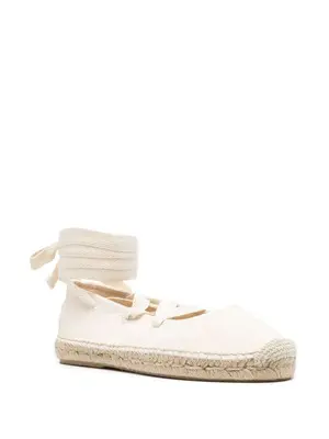 Polo Ralph Lauren Lace-up Flat Espadrilles - White