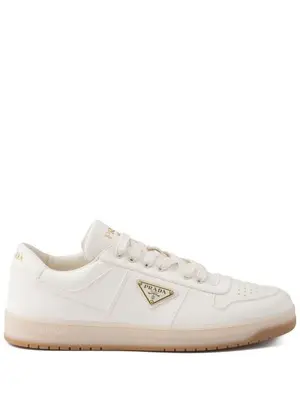 Prada Downtown Leather Sneakers - Neutrals