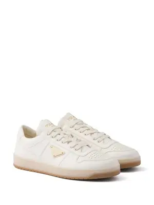 Prada Downtown Leather Sneakers - Neutrals