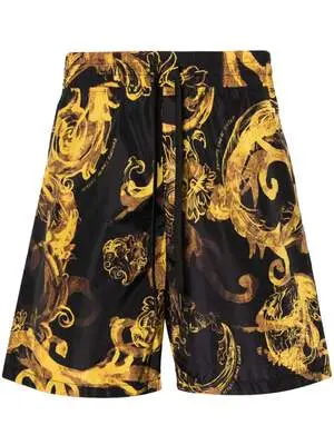 Versace Baroccoflage-print Shorts - Black