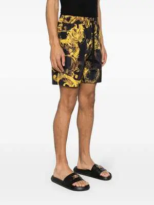 Versace Baroccoflage-print Shorts - Black