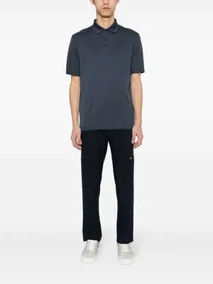 Herno Knitted Cotton Polo Shirt - Blue