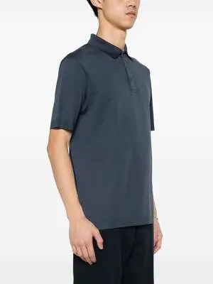 Herno Knitted Cotton Polo Shirt - Blue
