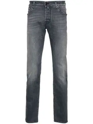 Jacob Cohen Mid-rise Slim-fit Jeans - Grey