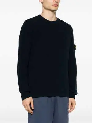 Stone Island Compass Cotton Jumper - Blue