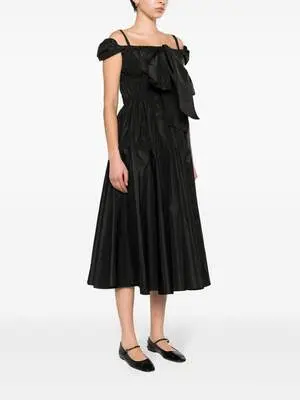PATOU Bow-detail Cocktail Midi Dress - Black