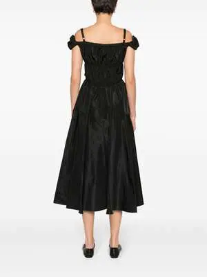 PATOU Bow-detail Cocktail Midi Dress - Black