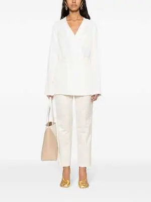 Fabiana Filippi Tailored Satin Trousers - Neutrals