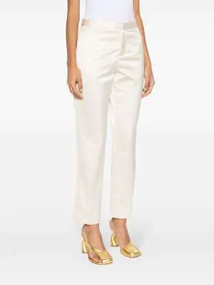 Fabiana Filippi Tailored Satin Trousers - Neutrals