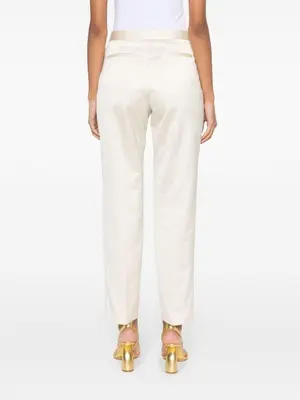 Fabiana Filippi Tailored Satin Trousers - Neutrals