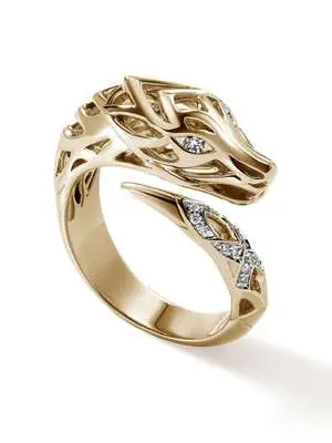 John Hardy 14kt Yellow Naga Ring - Gold
