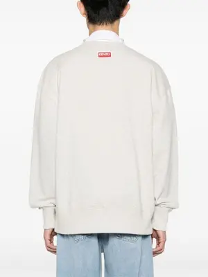 Kenzo Lucky Tiger Cotton Sweatshirt - Neutrals