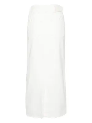 Loulou De Saison Straight Denim Midi Skirt - White