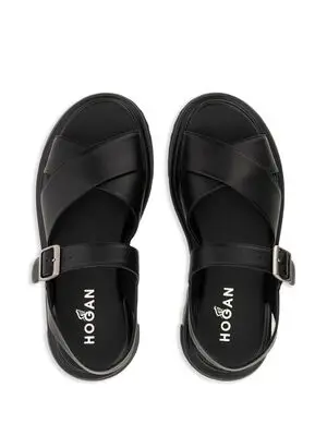 Hogan Crossover-straps Flat Sandals